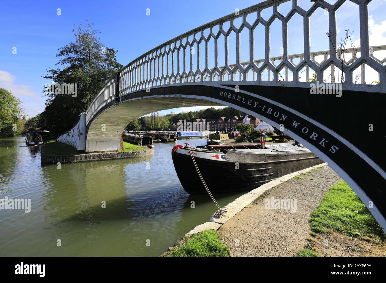 Narrowboats at Braunston Marina, Grand Union canal, Braunston village ...