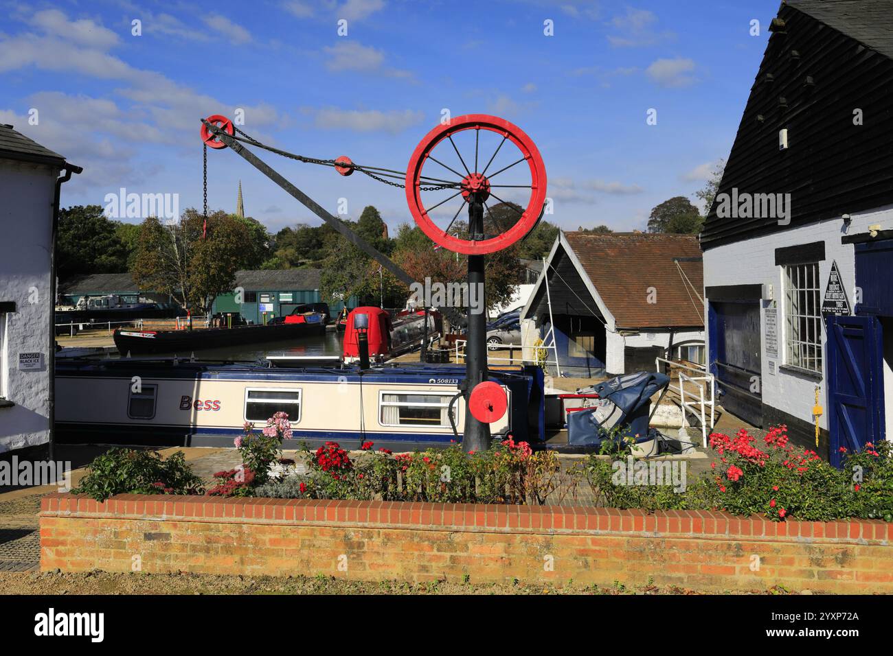 Narrowboats at Braunston Marina, Grand Union canal, Braunston village ...