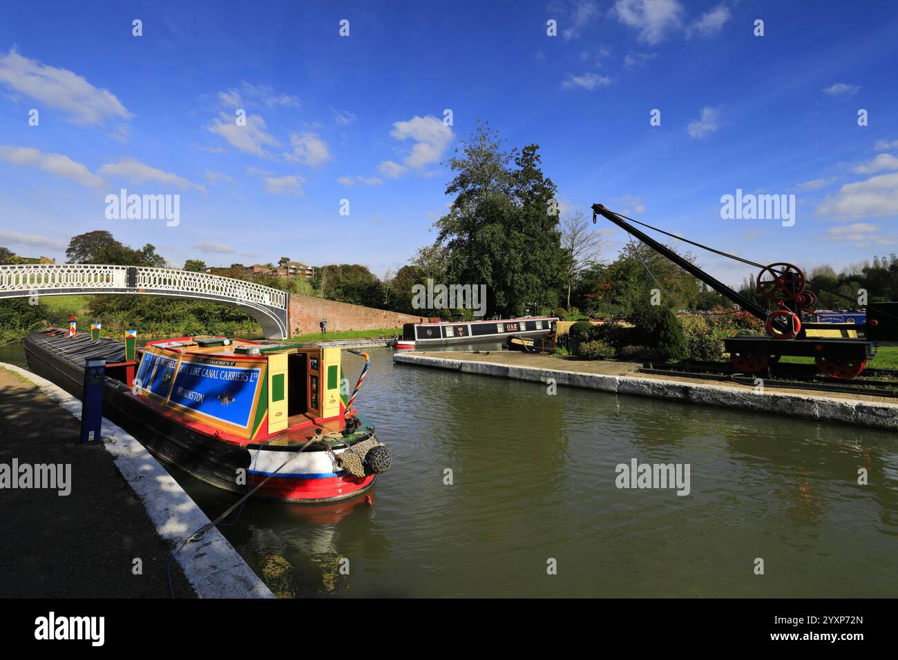 Narrowboats at Braunston Marina, Grand Union canal, Braunston village ...