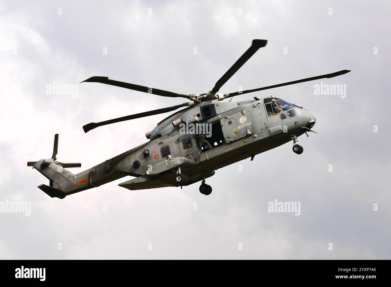 Italian Navy MH-101A prepares for landing, Luni, Italy Stock Photo - Alamy