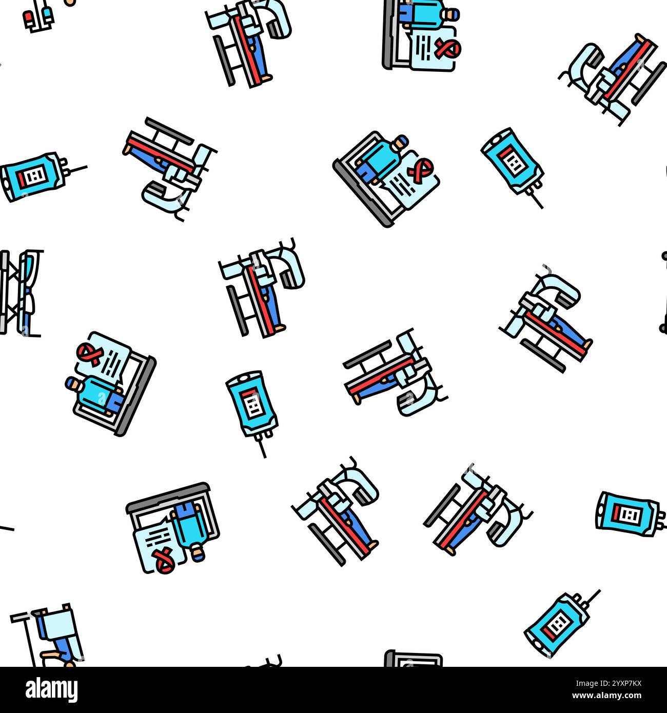 cancer treatment chemotherapy seamless pattern vector Stock Vector ...