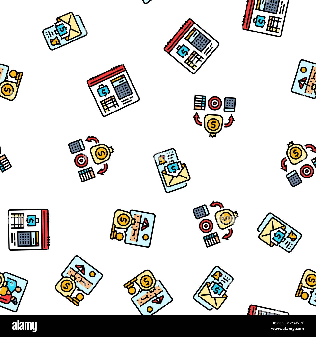 planning budget finance income seamless pattern vector Stock Vector ...