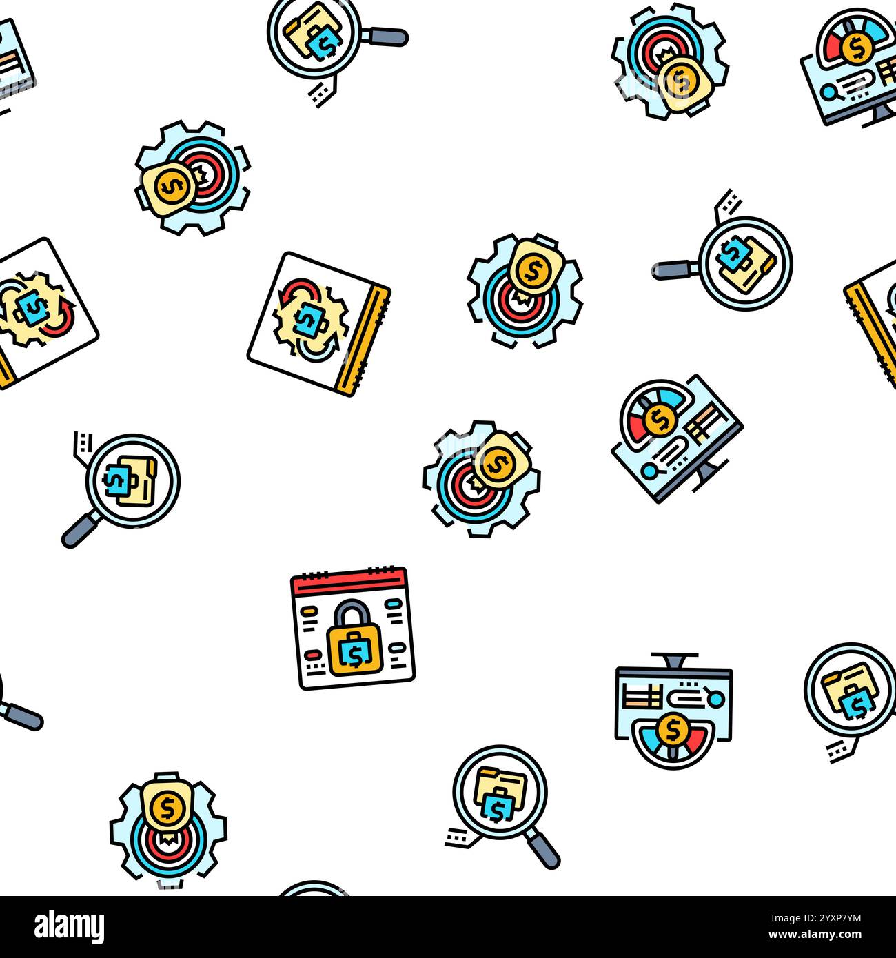 planning budget finance income seamless pattern vector Stock Vector ...