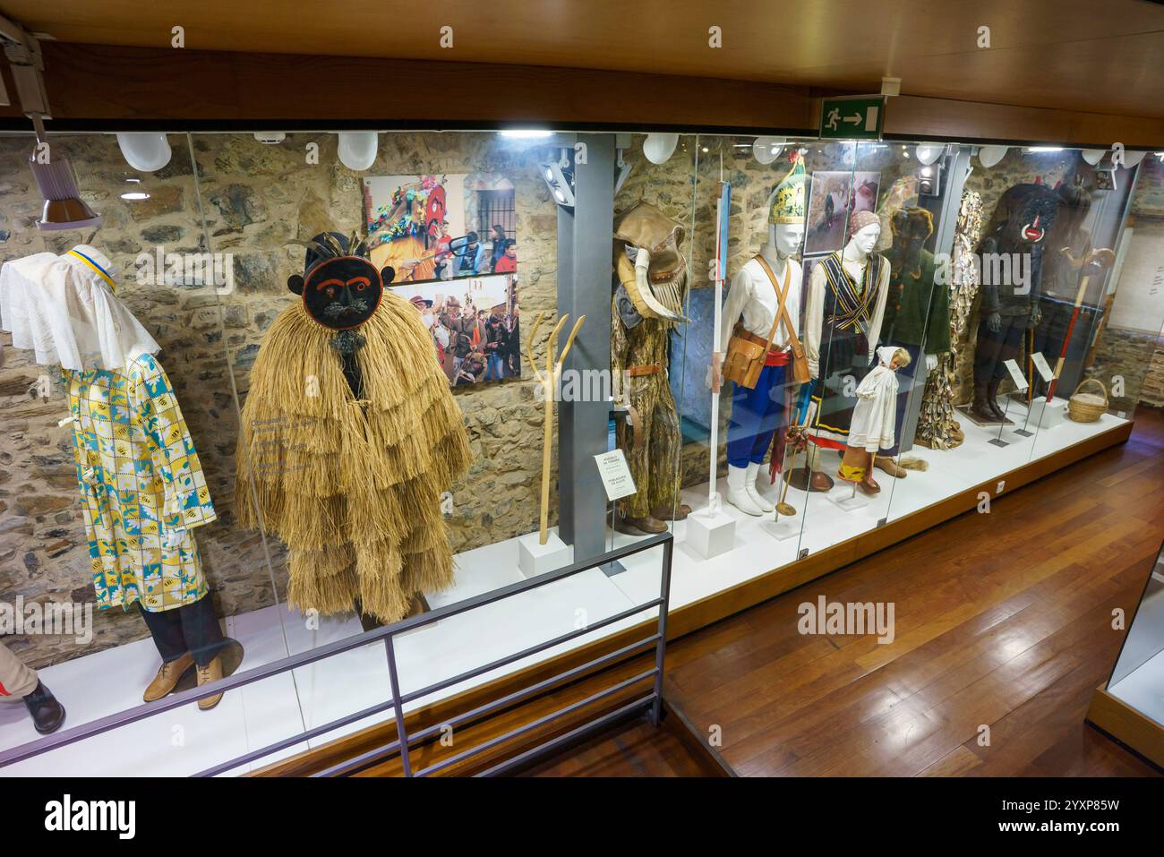 Typical artisan mask for traditional masquerade celebration, Iberian ...