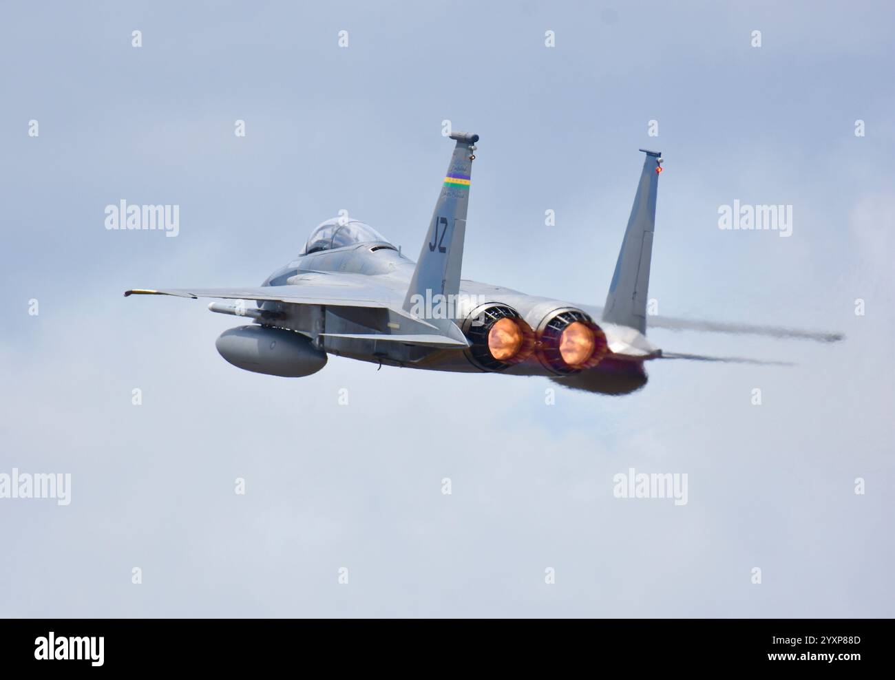 A U.S. Air Force F-15C of the 159th Fighter Wing taking off Stock Photo - Alamy