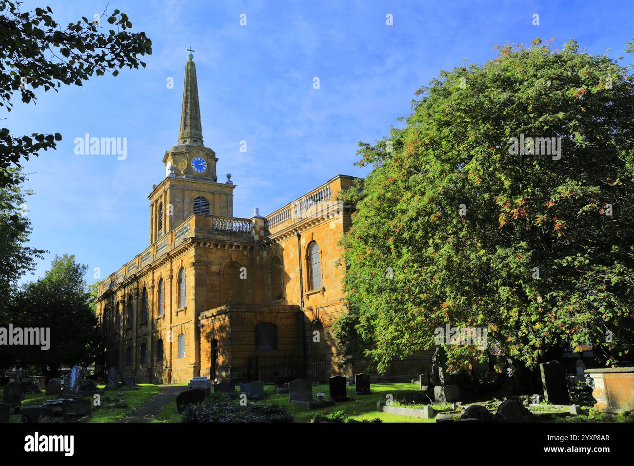 The Holy Cross church, Daventry town, Northamptonshire, England, UK ...