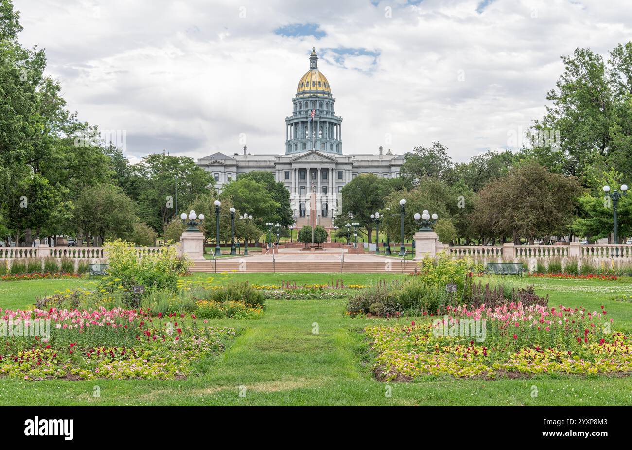 The Colorado State Capitol building from the civic center park, Denver ...