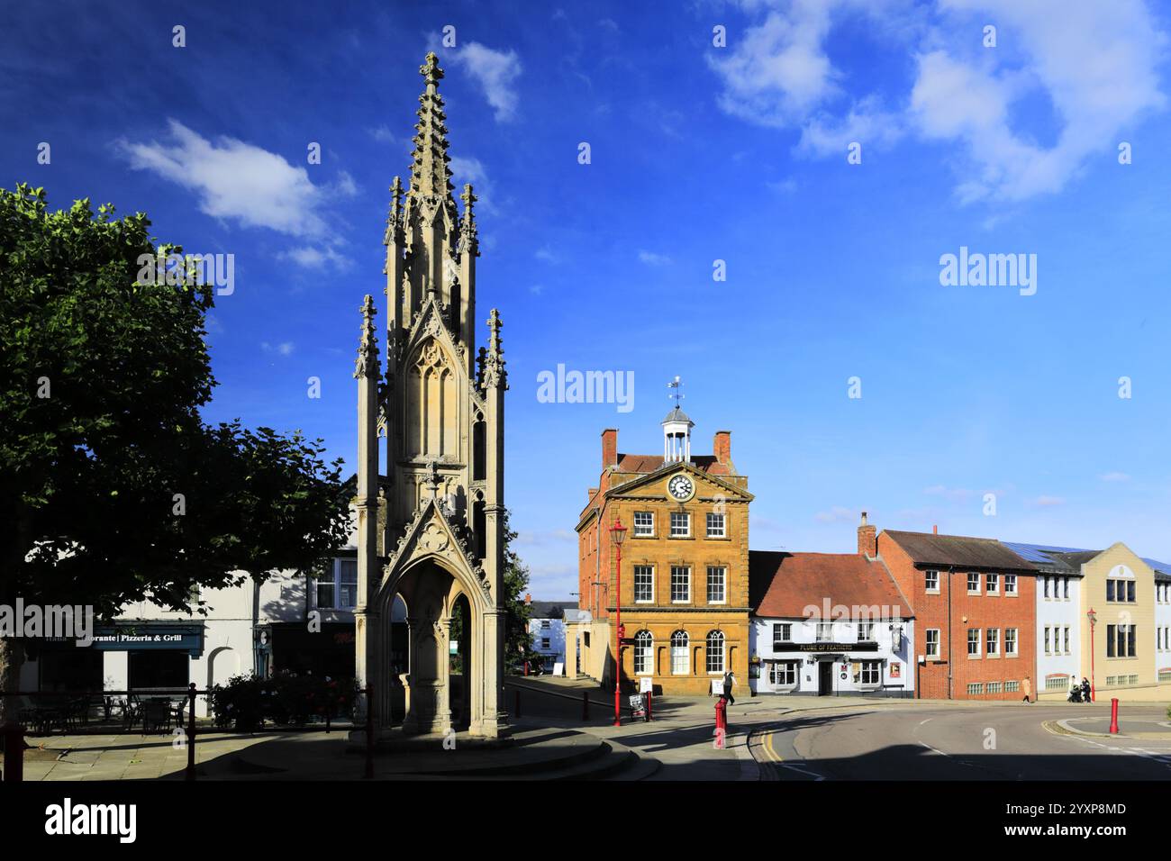 The Burton Memorial cross, Daventry town; Northamptonshire county ...