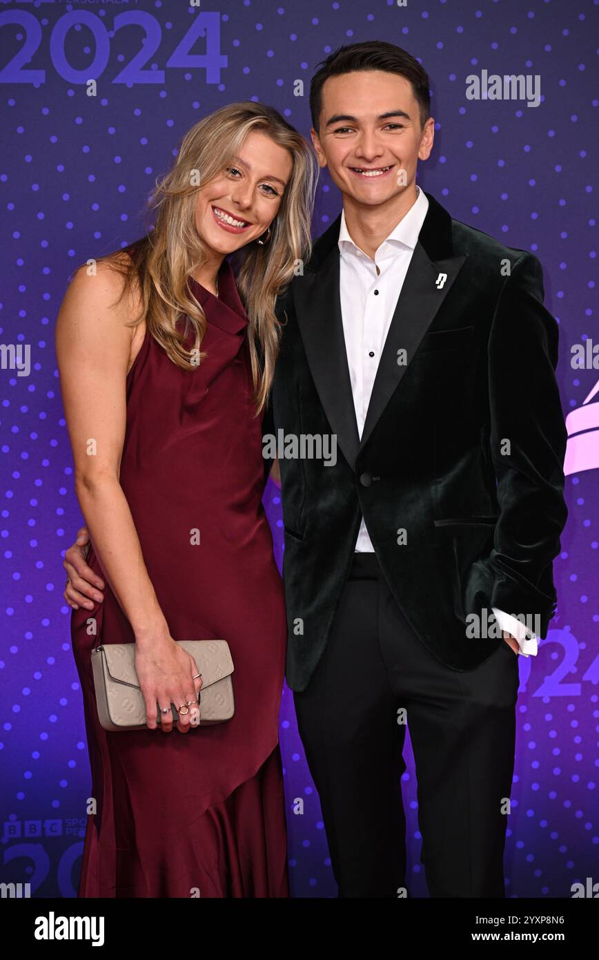 Salford, UK. December 17th, 2024. Alex Yee and partner arriving at the ...