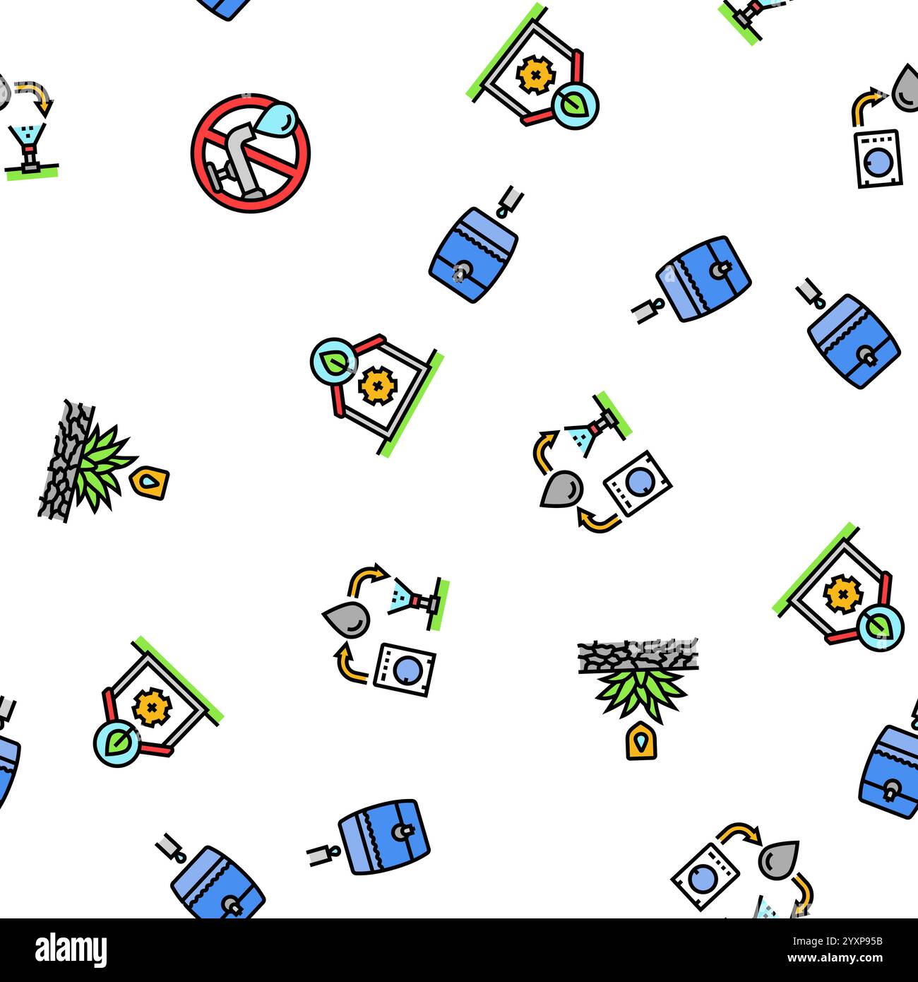 water saving world drop planet seamless pattern vector Stock Vector ...