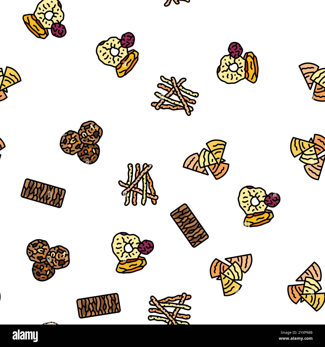snack food drink sweet seamless pattern vector Stock Vector Image & Art ...