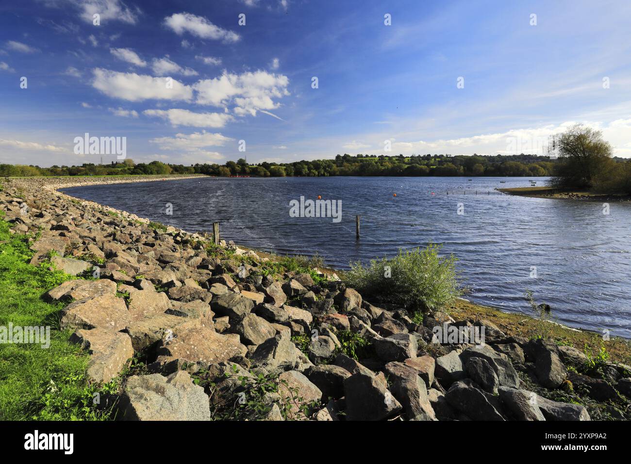 Summer view over the Daventry Country Park, Daventry town ...