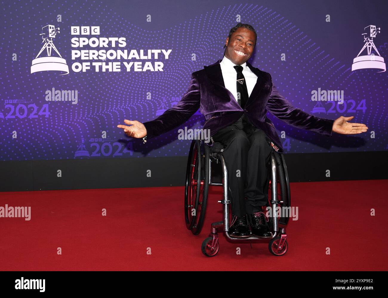 Ade Adepitan arriving for the 2024 BBC Sports Personality of the Year ...