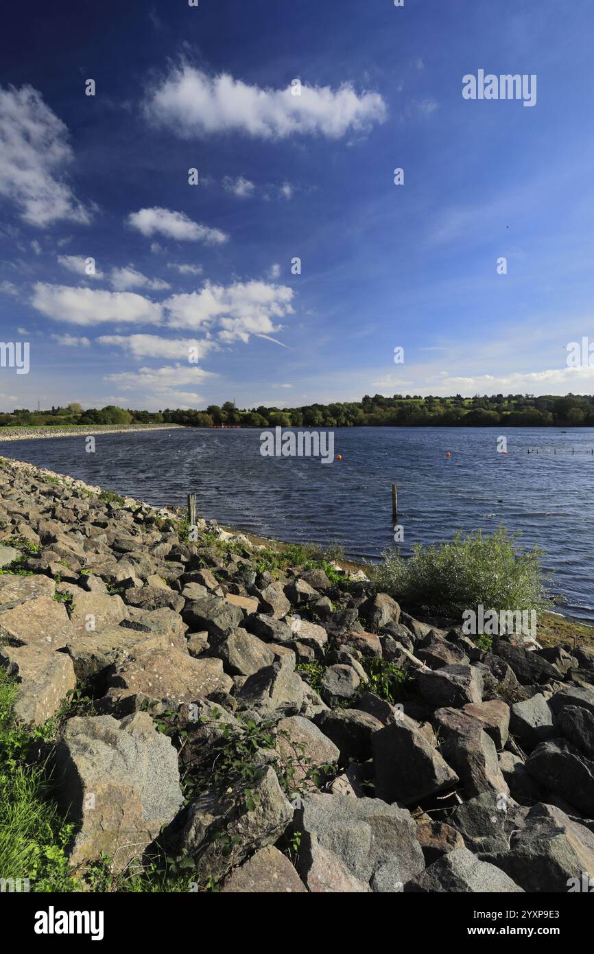 Summer view over the Daventry Country Park, Daventry town ...