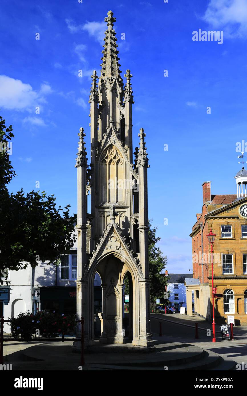 The Burton Memorial cross, Daventry town; Northamptonshire county ...