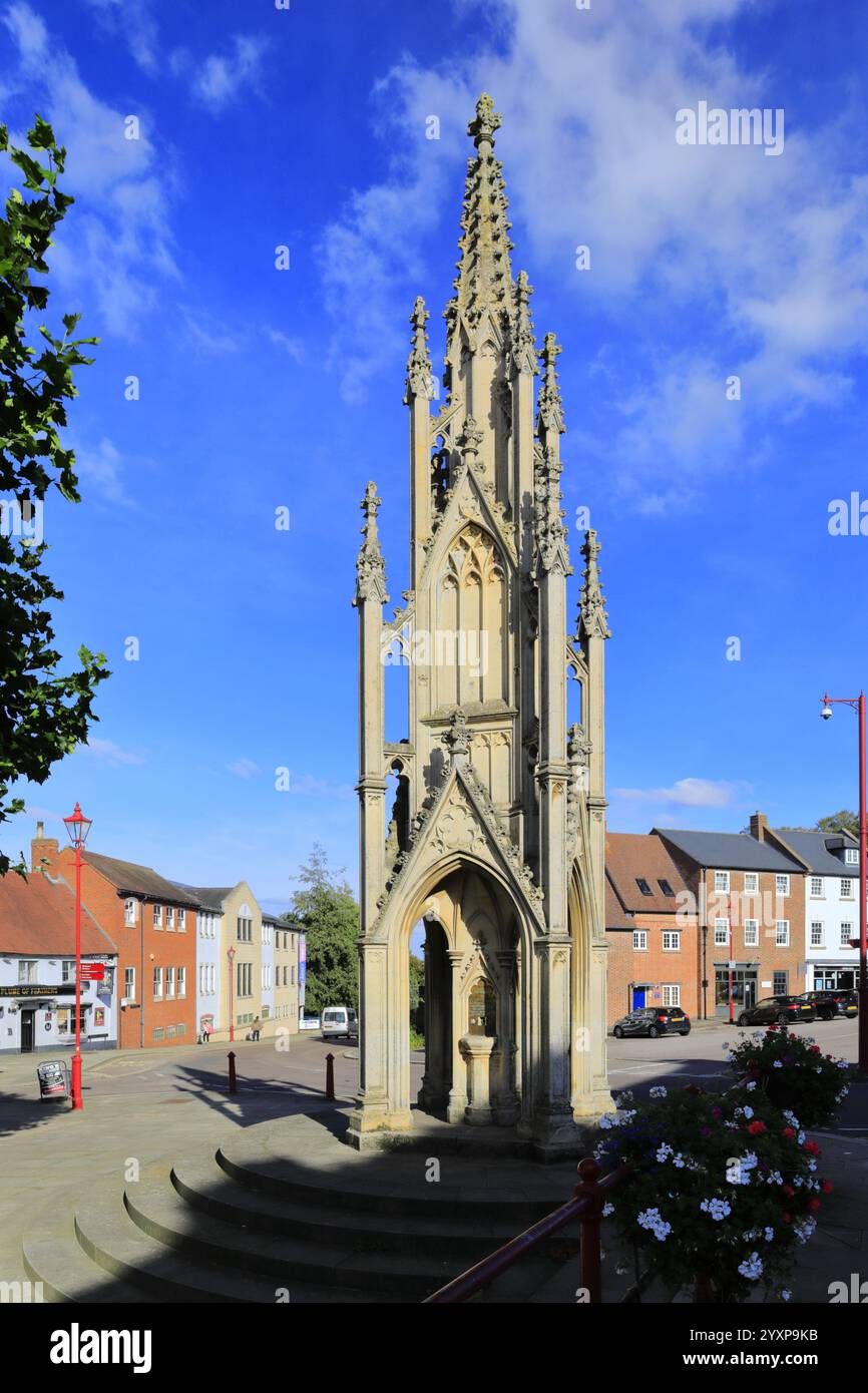The Burton Memorial cross, Daventry town; Northamptonshire county ...