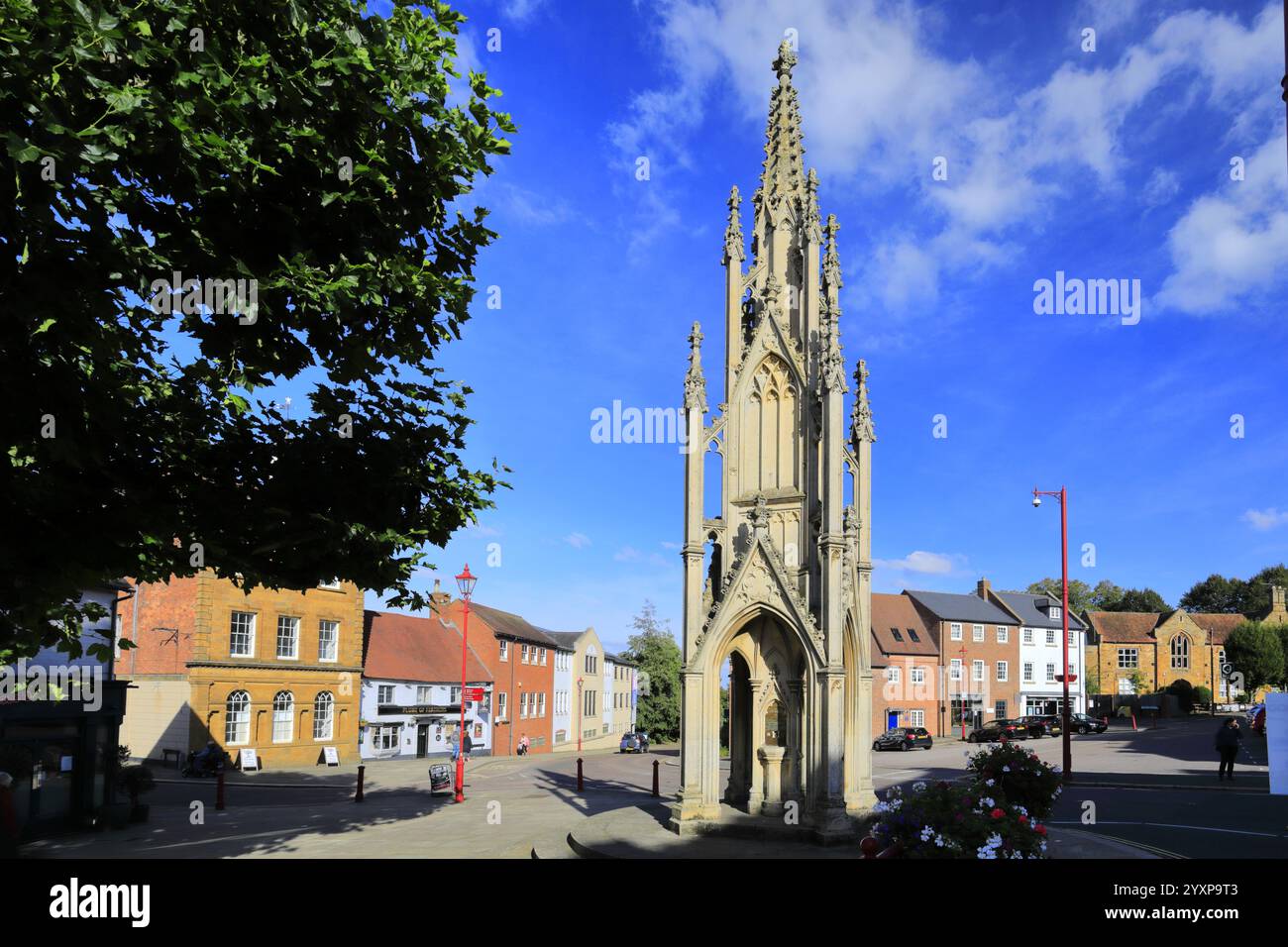The Burton Memorial cross, Daventry town; Northamptonshire county ...