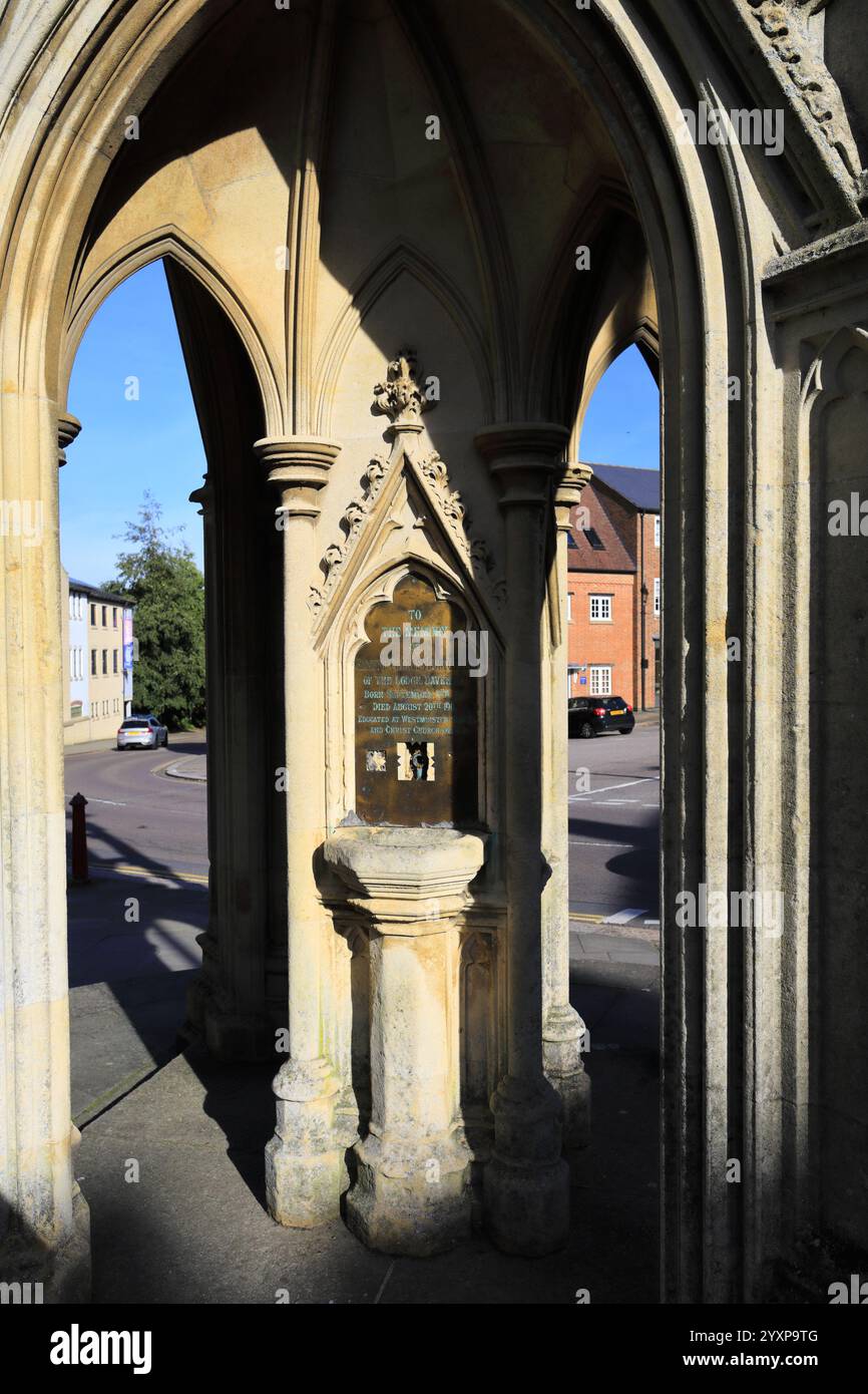 The Burton Memorial cross, Daventry town; Northamptonshire county ...
