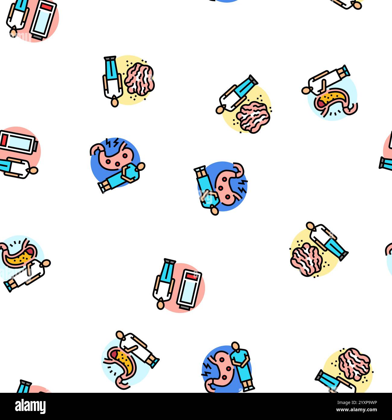 man disease health medical seamless pattern vector Stock Vector Image ...