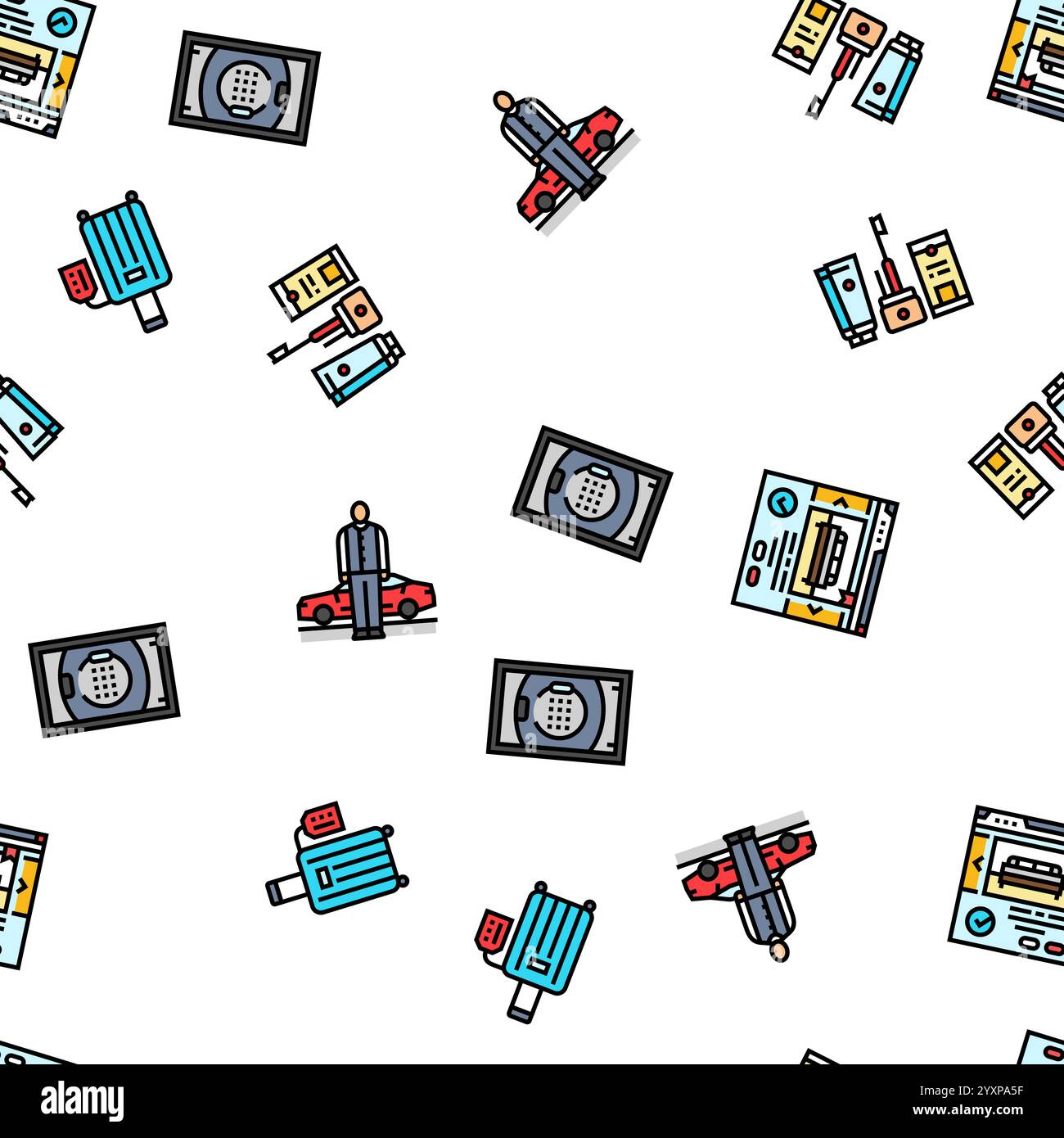 hospitality hotel service seamless pattern vector Stock Vector Image ...