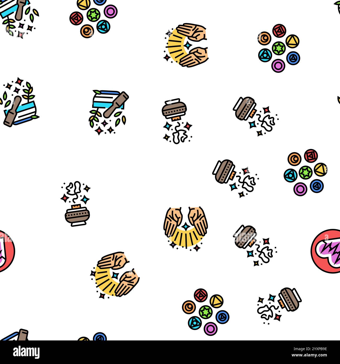 Naturopathy Therapy Vector Seamless Pattern Stock Vector Image & Art ...