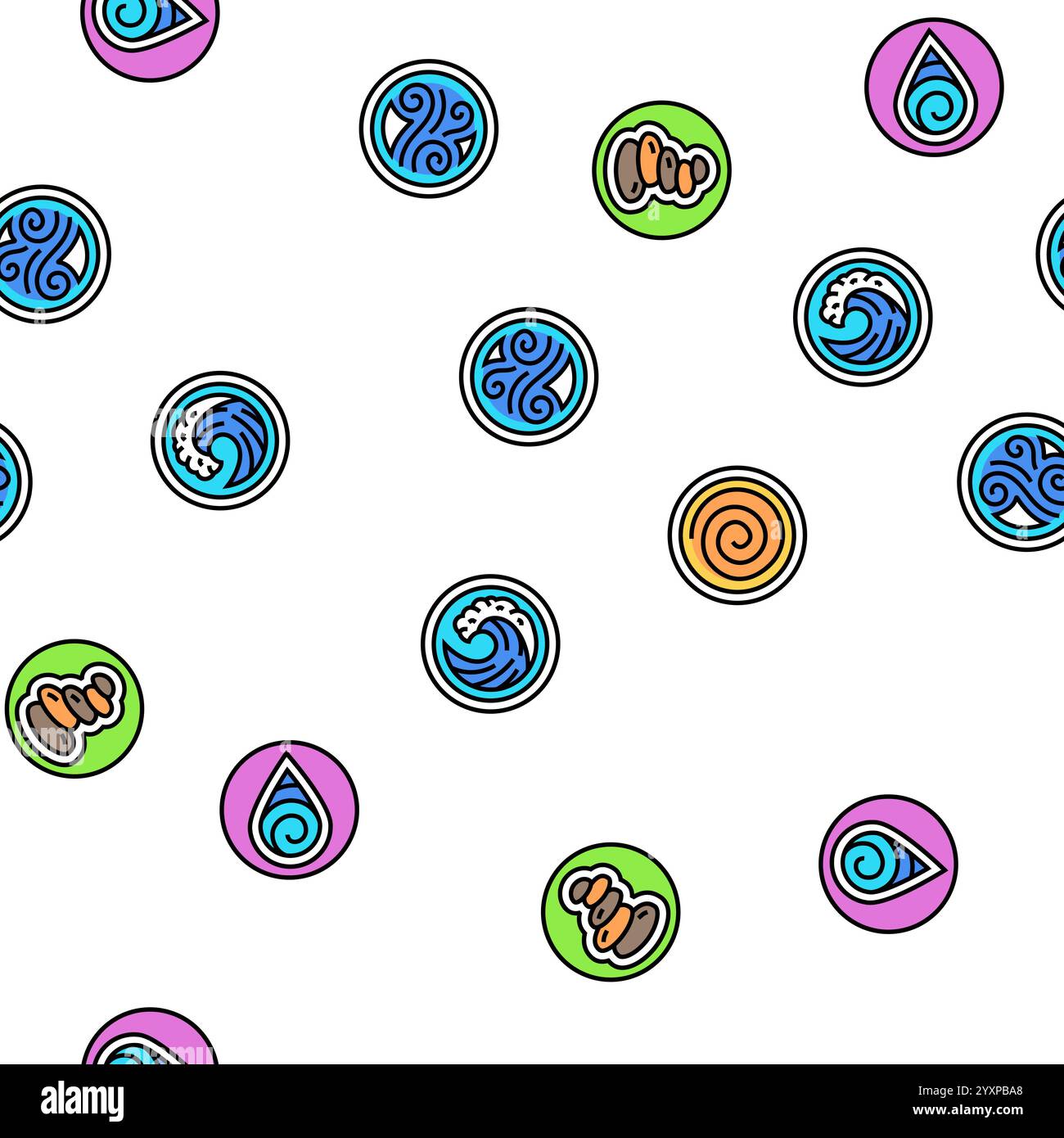 acupuncture massage therapy seamless pattern vector Stock Vector Image ...