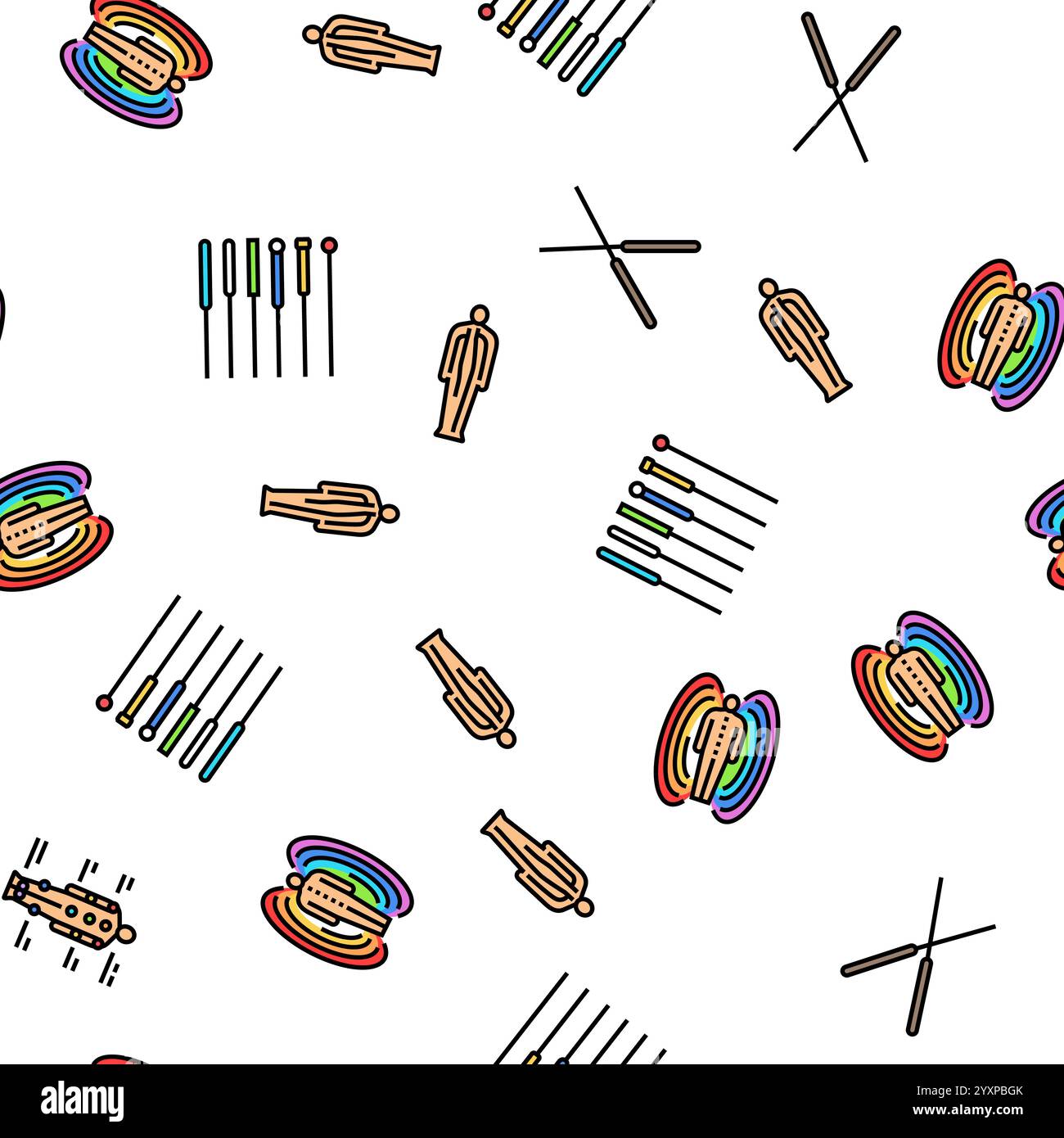 acupuncture massage therapy seamless pattern vector Stock Vector Image ...