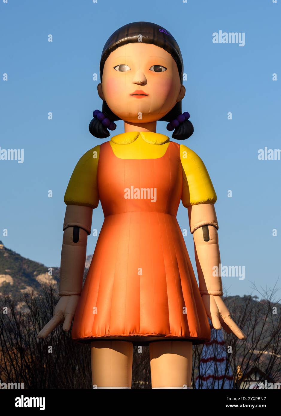 A 7-meter-tall statue of Younghee, the iconic doll from the Netflix ...