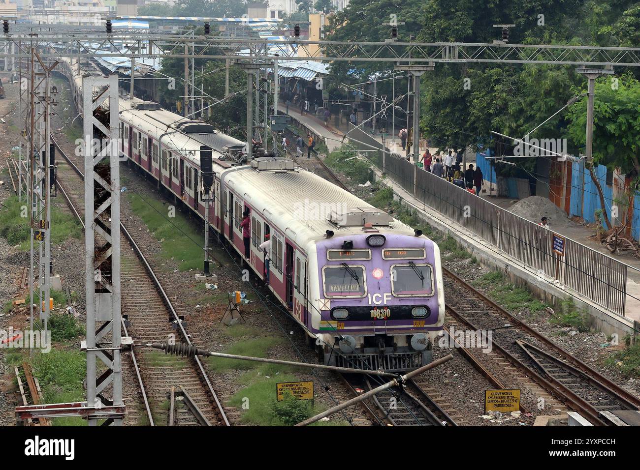 Suburban train in Chennai, Tamil Nadu, India Stock Photo - Alamy