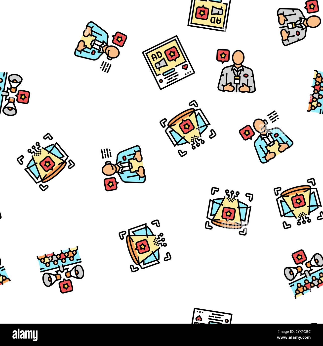 event agency party business seamless pattern vector Stock Vector Image ...