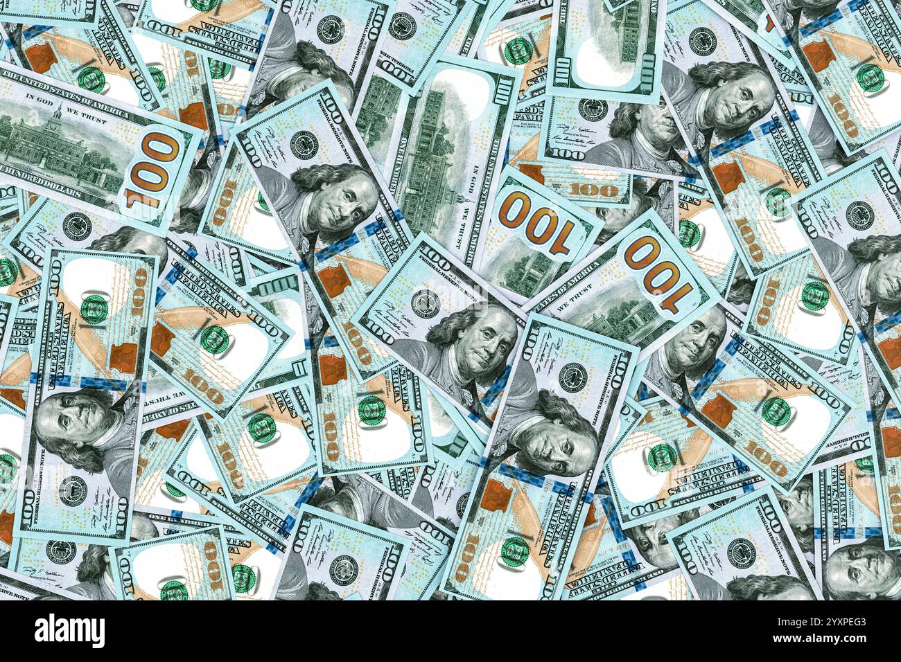 100 Dollar Bill Wallpaper, 3D rendering Stock Photo - Alamy