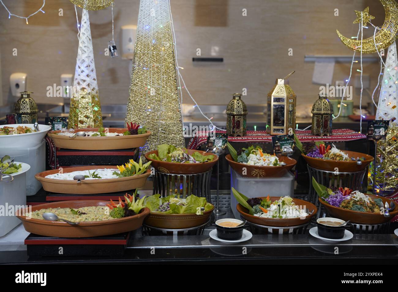 A stunning display of traditional dishes and vibrant salads at a 5-star ...