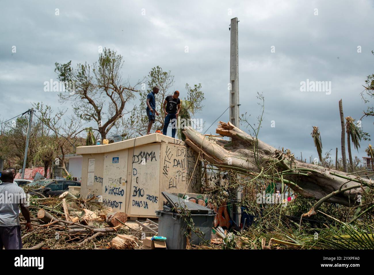 A scene of devastation after the cyclone Chido hit France's Indian ...