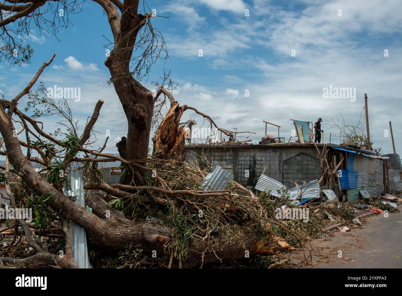 A scene of devastation after the cyclone Chido hit France's Indian ...