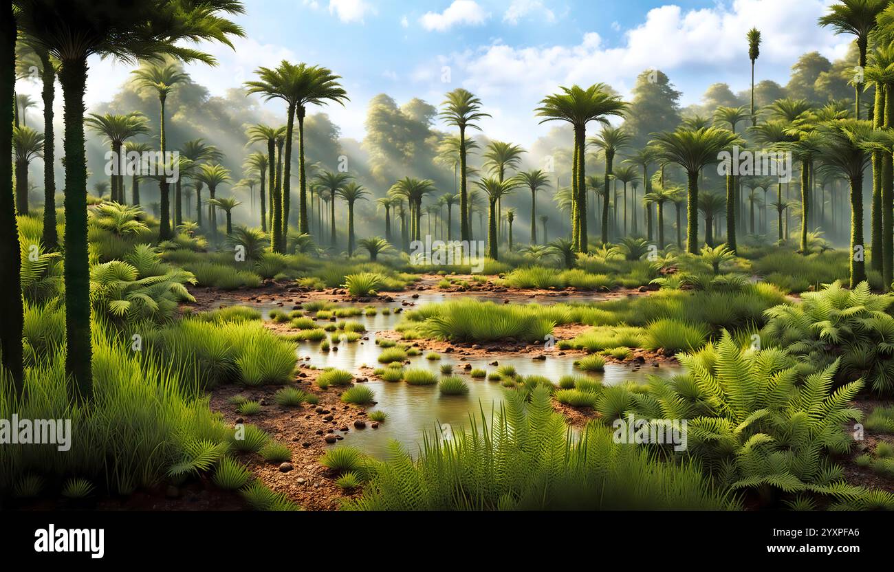 A Jurassic forest 201 million years ago Stock Photo - Alamy