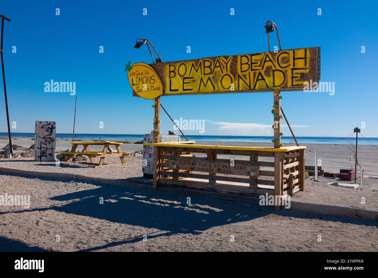 Bombay Beach lemonade stand set up as a part of the Bombay Beach ...