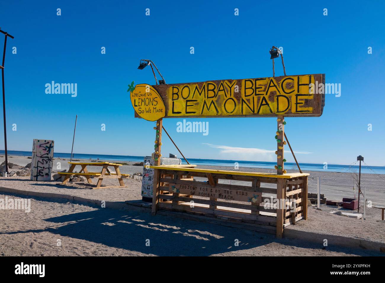 Bombay Beach lemonade stand set up as a part of the Bombay Beach ...