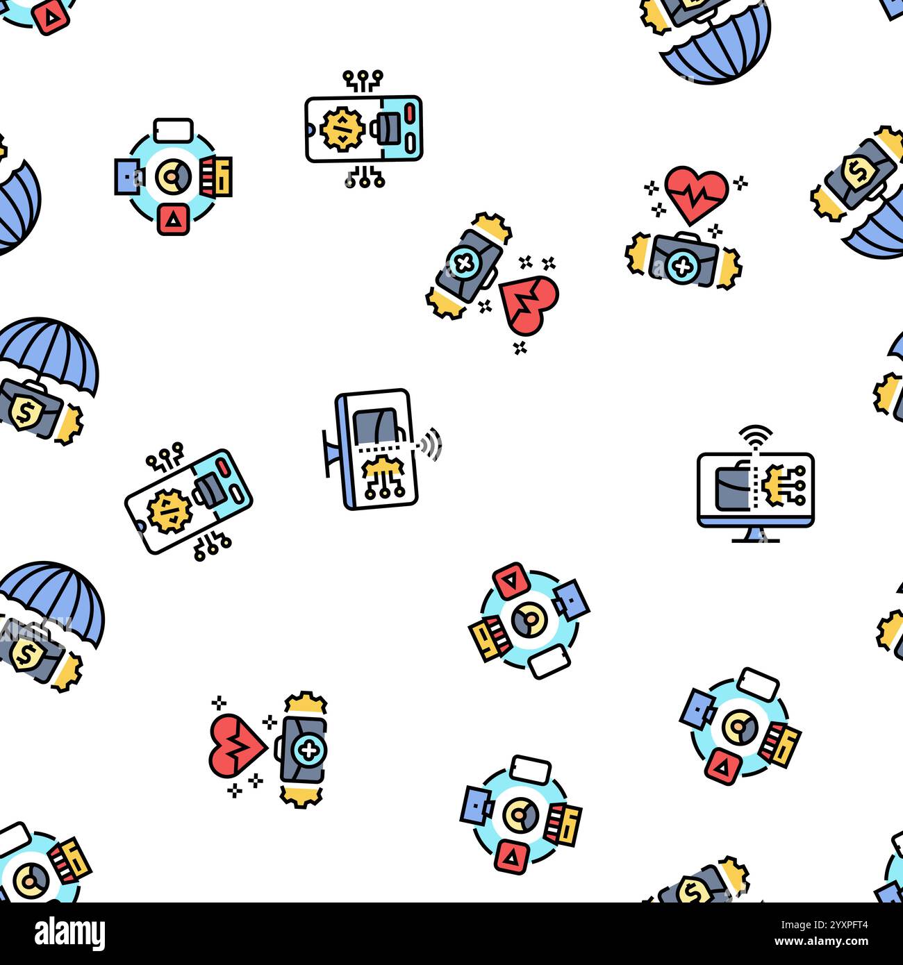 modern business innovation seamless pattern vector Stock Vector Image ...