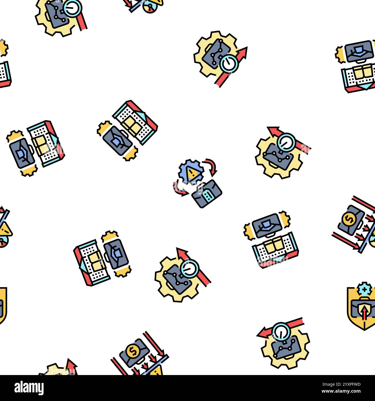 modern business innovation seamless pattern vector Stock Vector Image ...