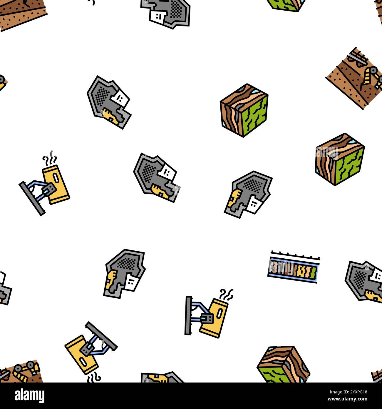 mining engineer geology seamless pattern vector Stock Vector Image ...