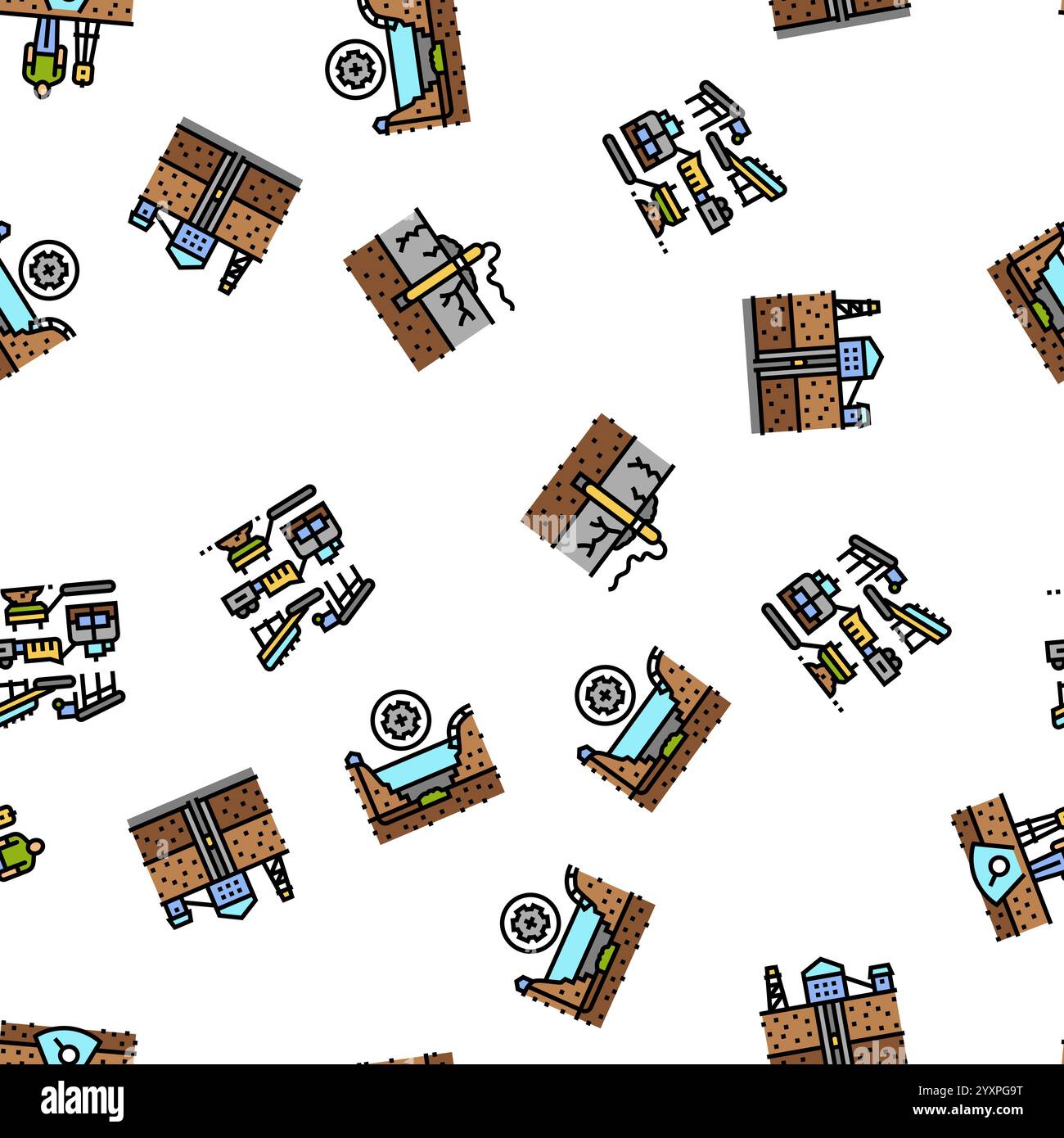 mining engineer geology seamless pattern vector Stock Vector Image & Art - Alamy