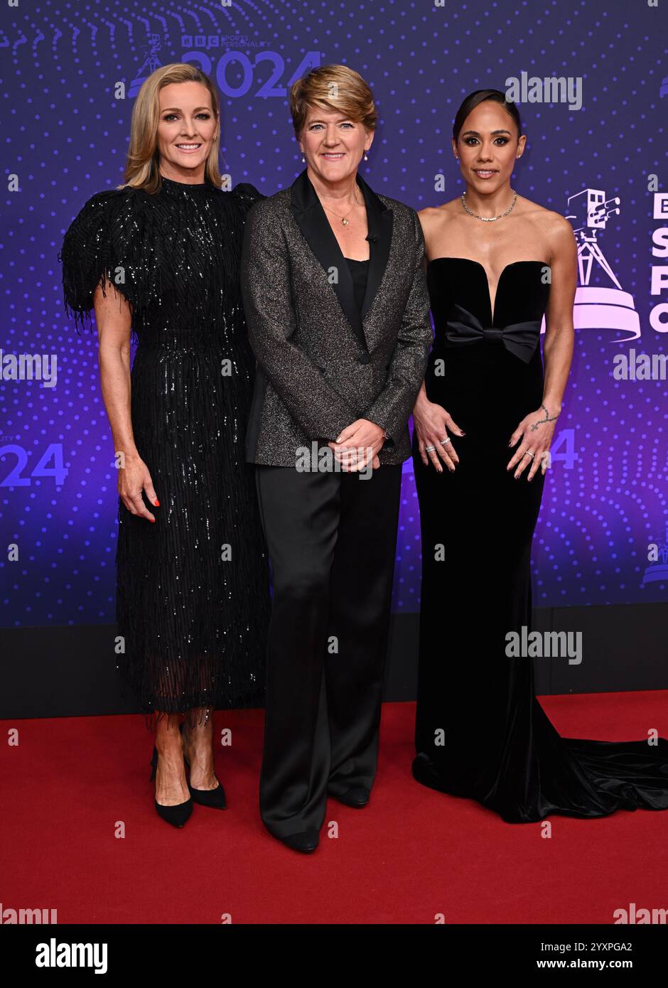 Salford, UK. December 17th, 2024. Gabby Logan and Clare Balding and ...