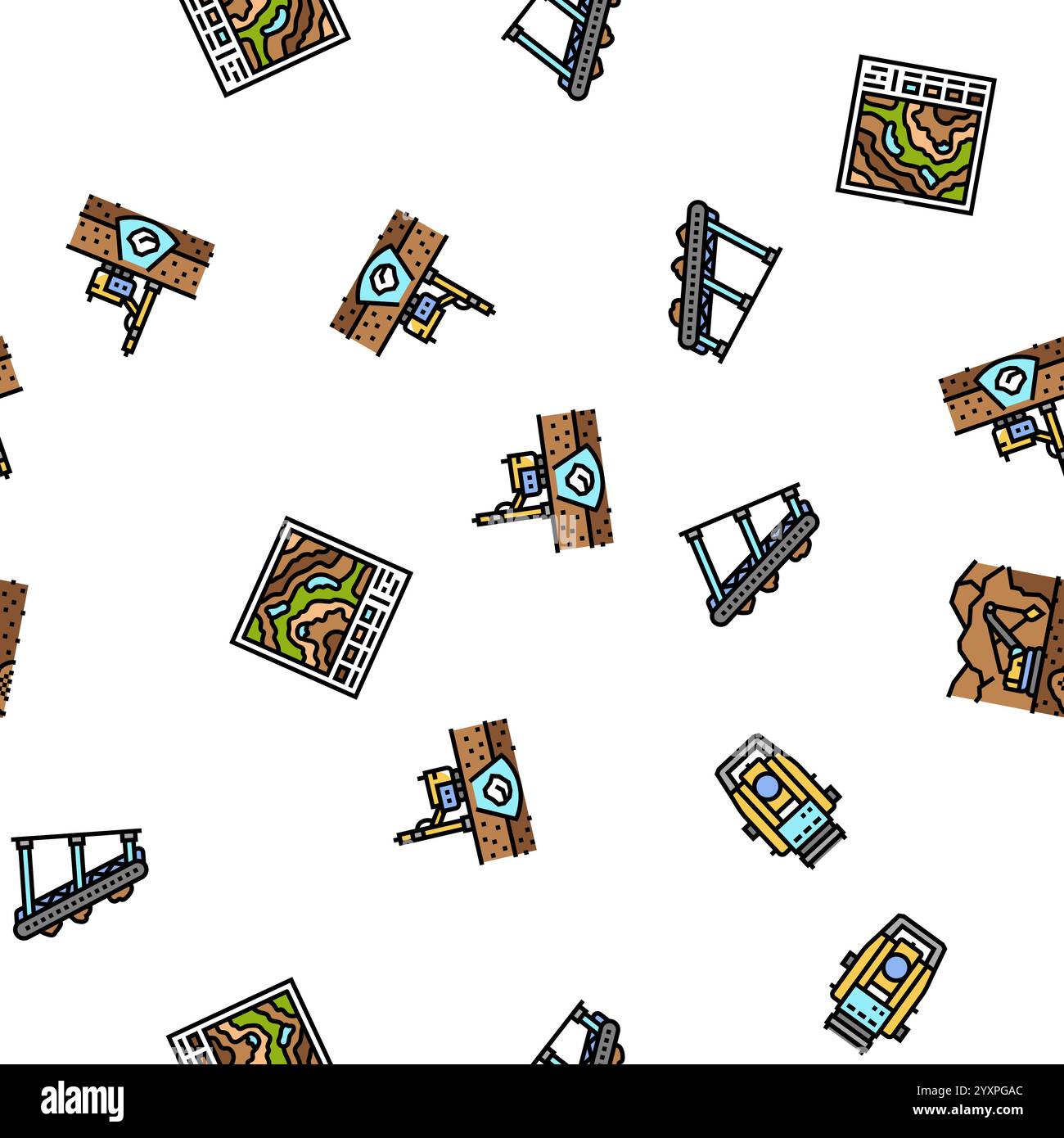 mining engineer geology seamless pattern vector Stock Vector Image ...