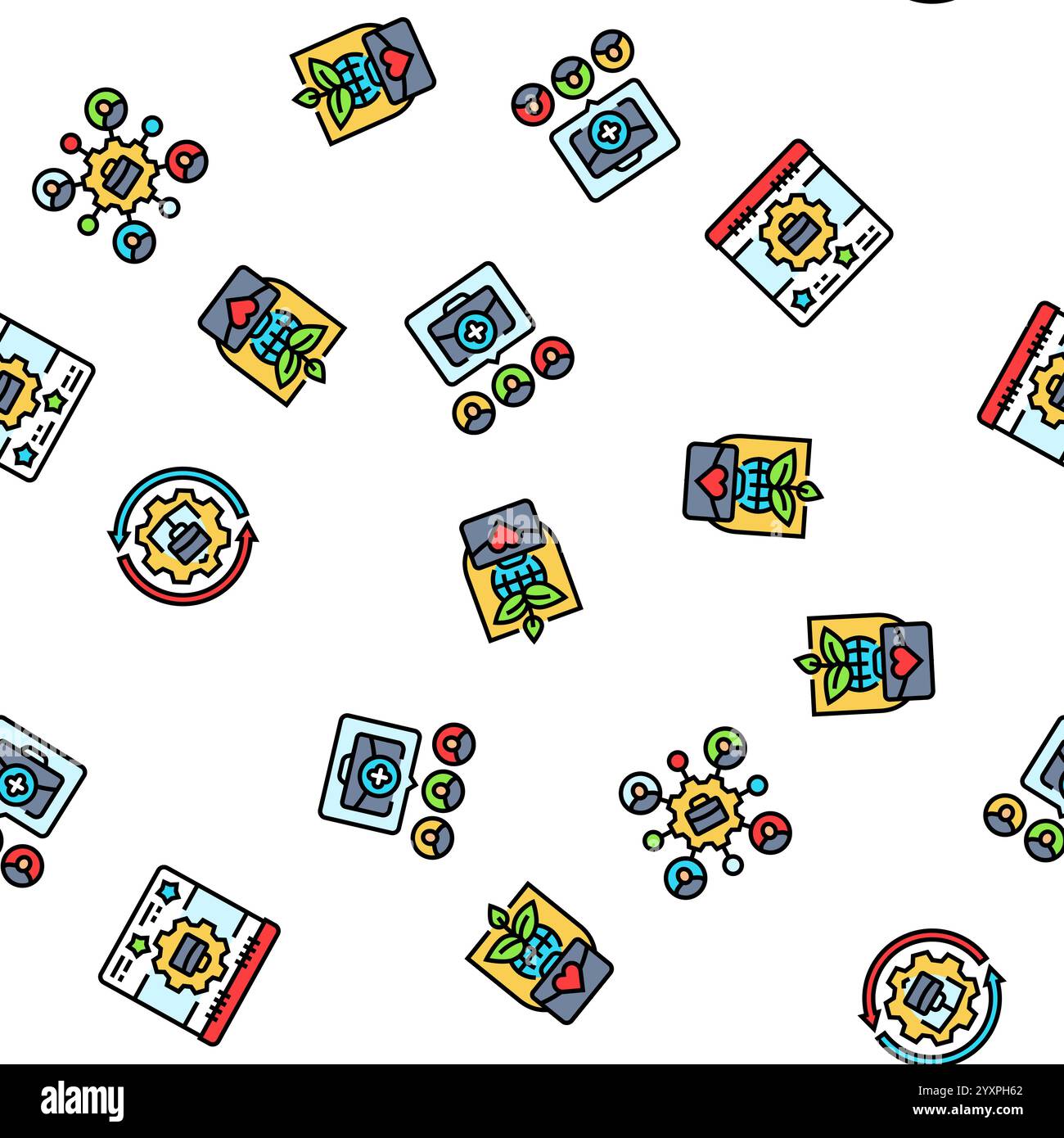 business process optimization seamless pattern vector Stock Vector ...