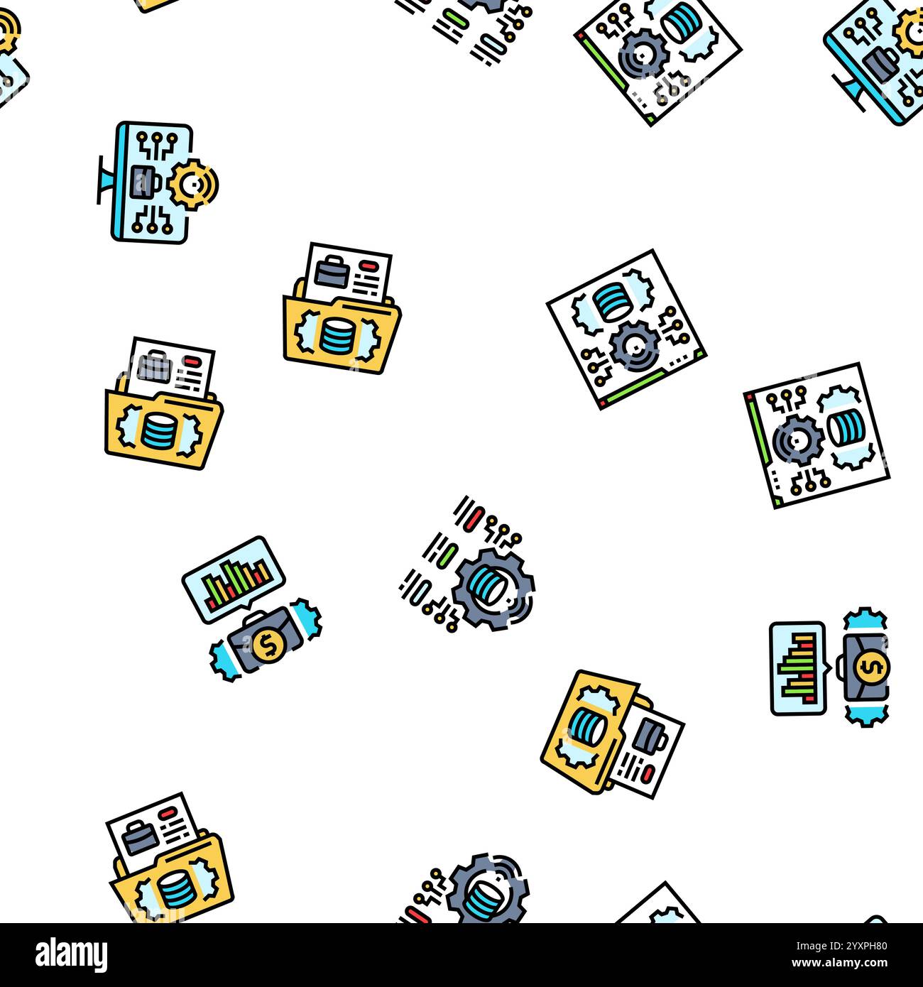 business process optimization seamless pattern vector Stock Vector ...