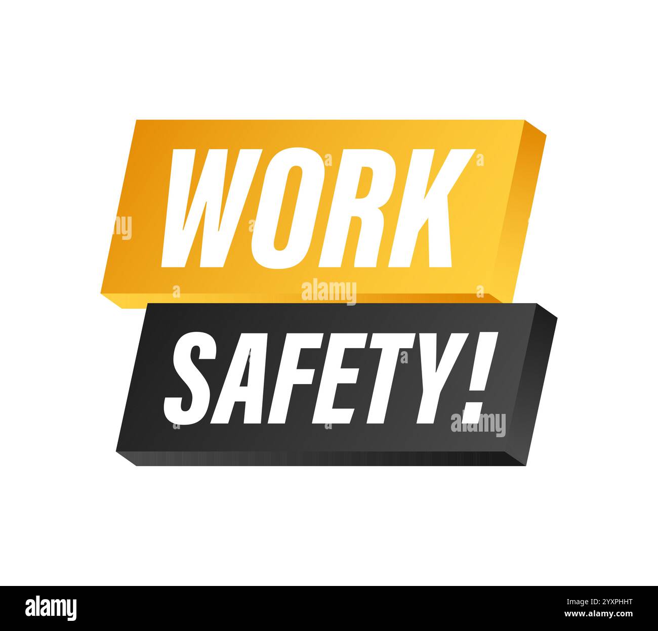 Work safety sign promoting workplace security and employee wellbeing ...