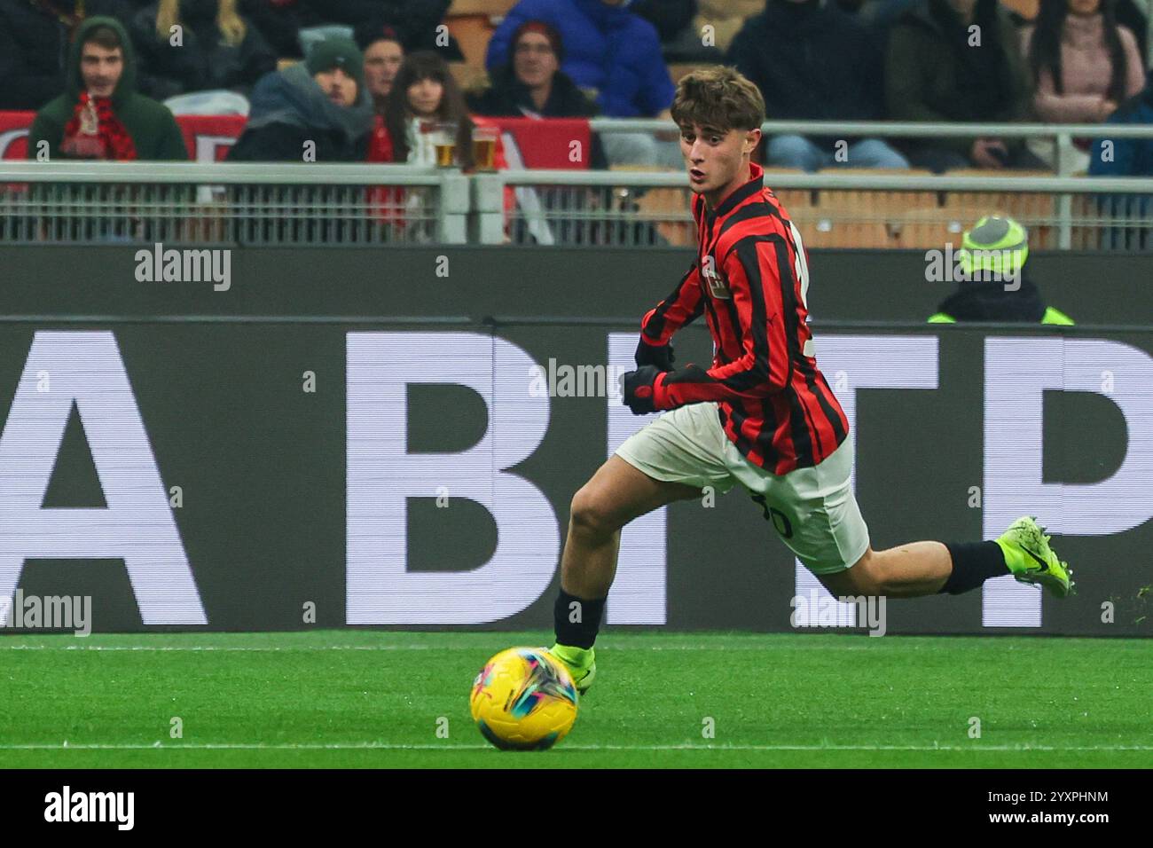 Mattia Liberali of AC Milan seen in action during Serie A 2024/25 ...