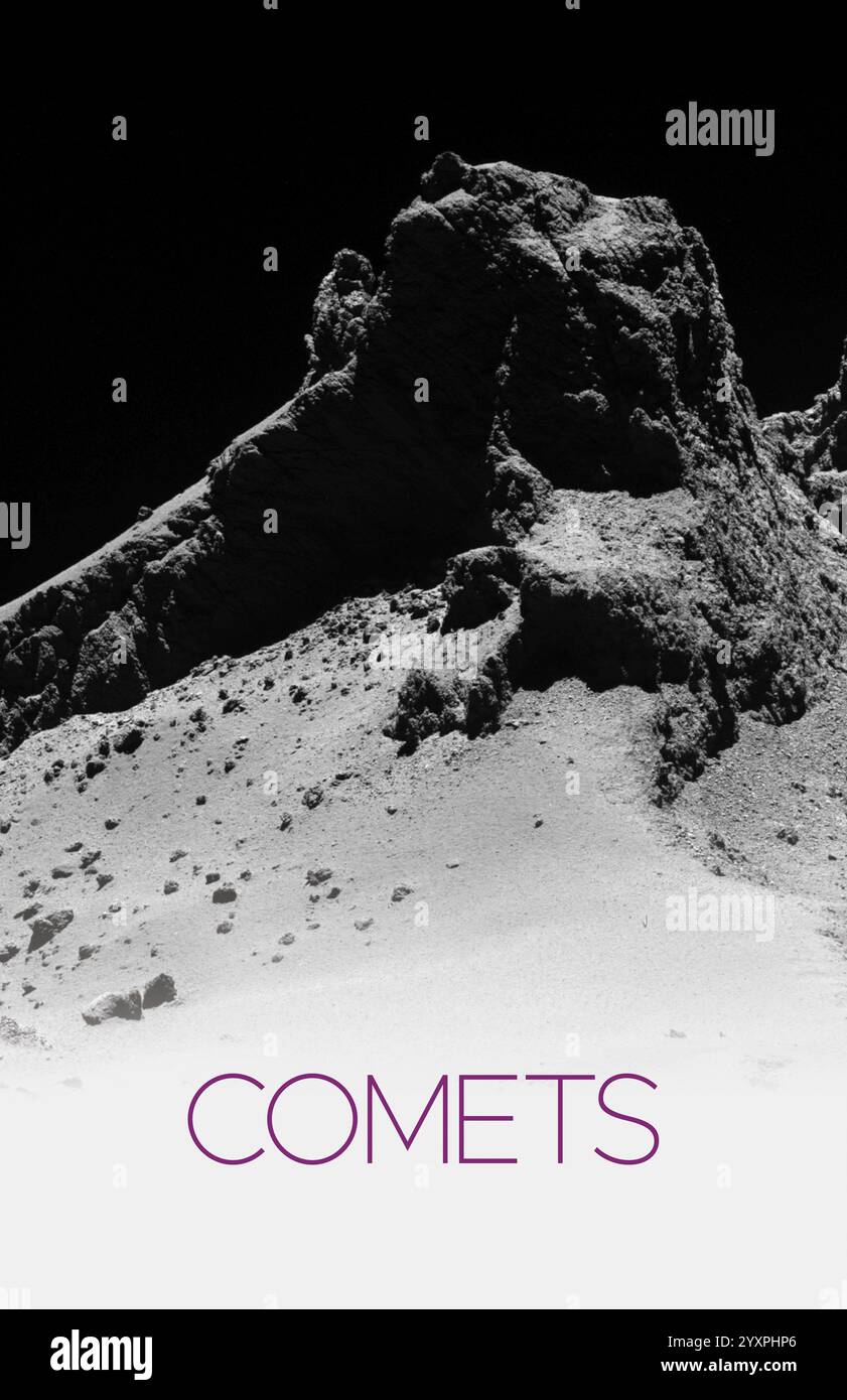 Solar system poster of comets Stock Photo - Alamy