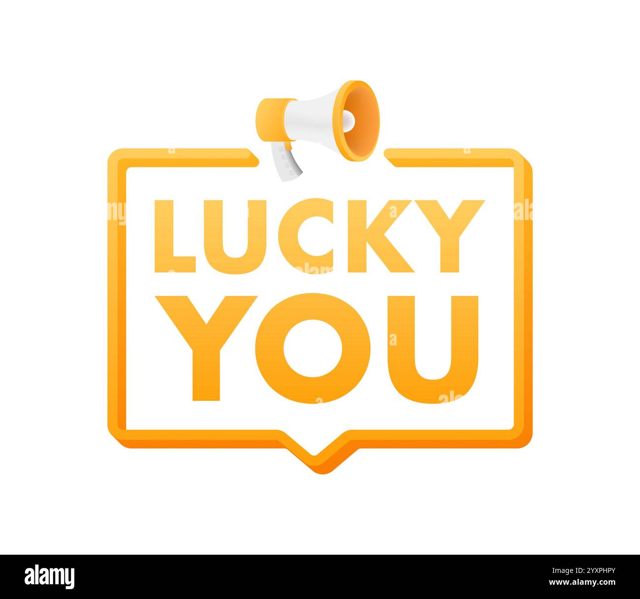 Megaphone lucky speech bubble Stock Vector Images - Alamy
