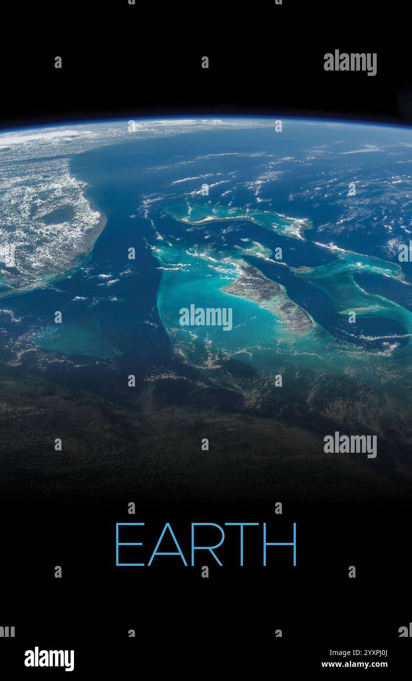 Solar system poster of Earth Stock Photo - Alamy